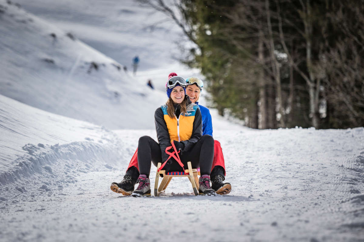 Rodelbahn Jennerhex an der Mittelstation